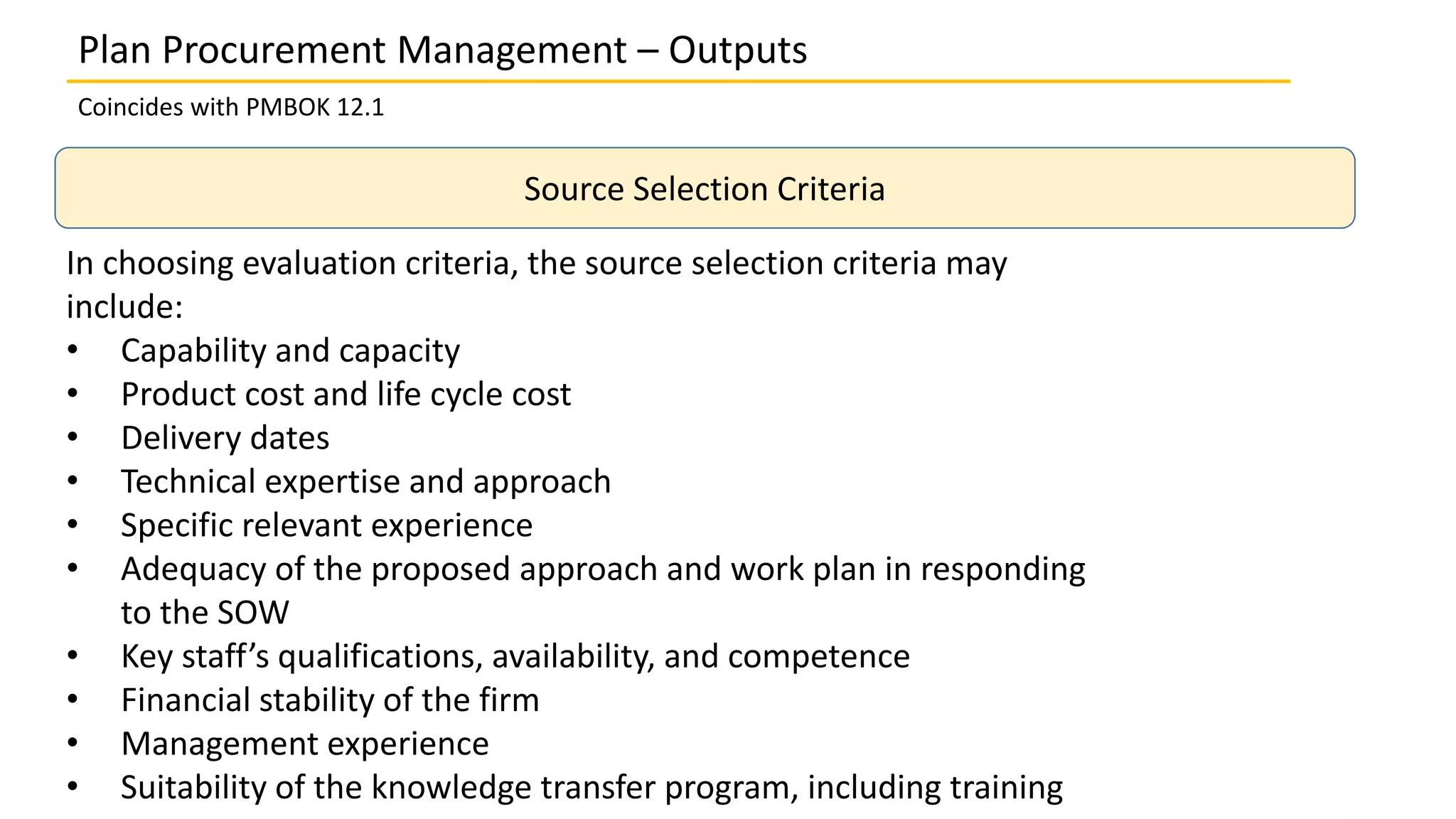12.1 Plan Procurement Management | PPTX