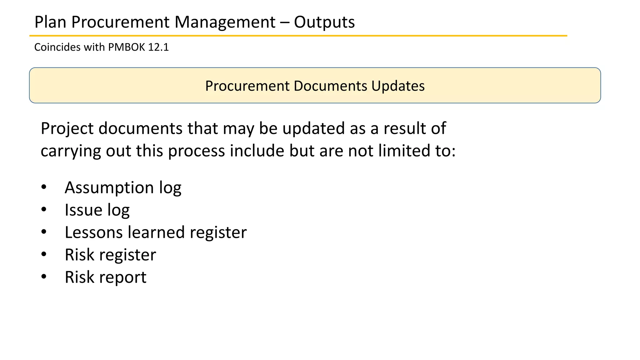 12.1 Plan Procurement Management | PPTX
