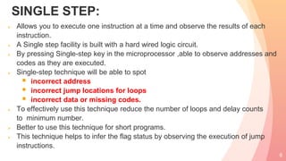 Dynamic debugging in 8085 microprocessor | PPTX