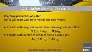 12.1 sulfur | PPTX