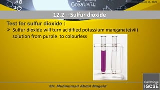 12.2 sulfur dioxide | PPTX