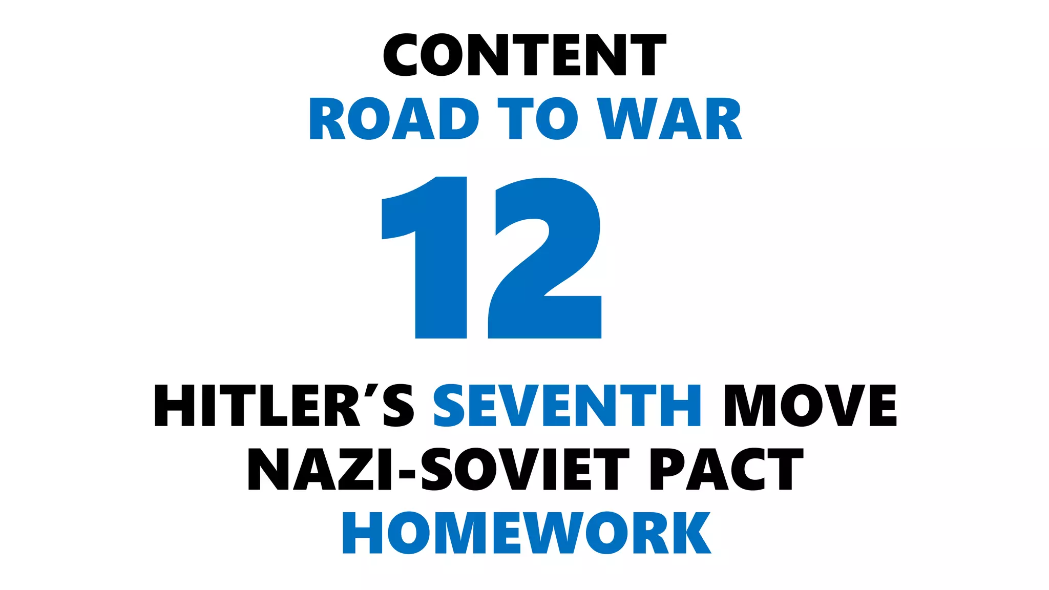 HISTORY IGCSE CONTENT - 20TH CENTURY OPTION - THE ROAD TO WW2: NAZI ...