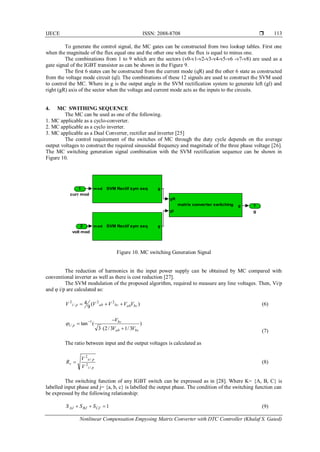 onlinear Compensation Empyoing Matrix Converter with DTC Controller | PDF
