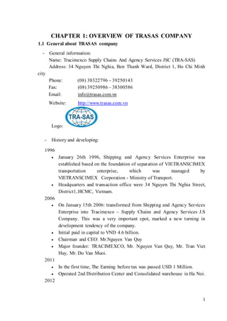 Đề tài: Analysis the process of importing in forwarding operation of tra-sas by sea transport | DOC