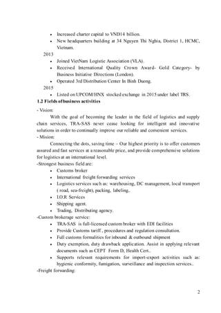Đề tài: Analysis the process of importing in forwarding operation of tra-sas by sea transport | DOC