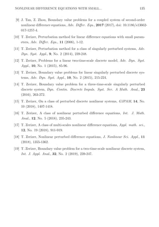 NONLINEAR DIFFERENCE EQUATIONS WITH SMALL PARAMETERS OF MULTIPLE SCALES | PDF