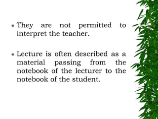 Methods of teaching - Lecture method | PPSX