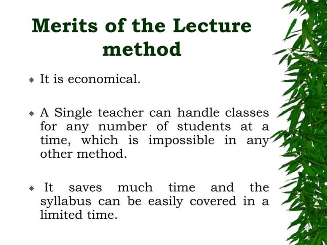 Methods of teaching - Lecture method | PPT
