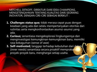 menjadi remaja kreatif dan inovatif | PPTX