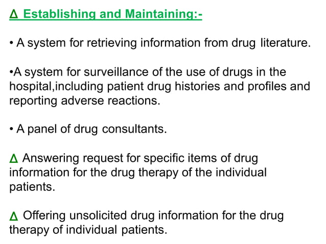 Drug Information Services | PPTX