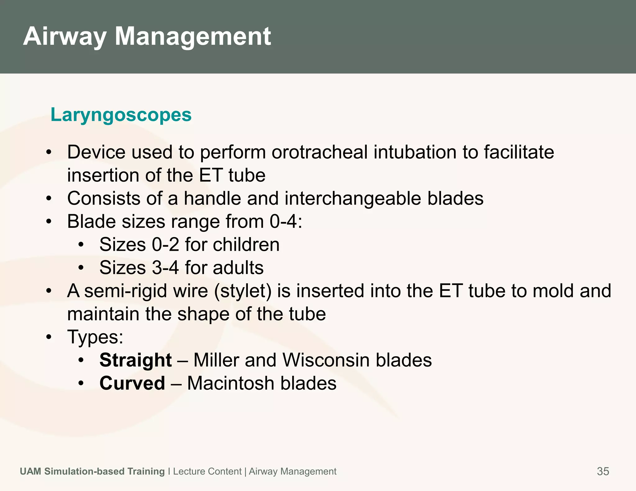 Airway Management | PPTX
