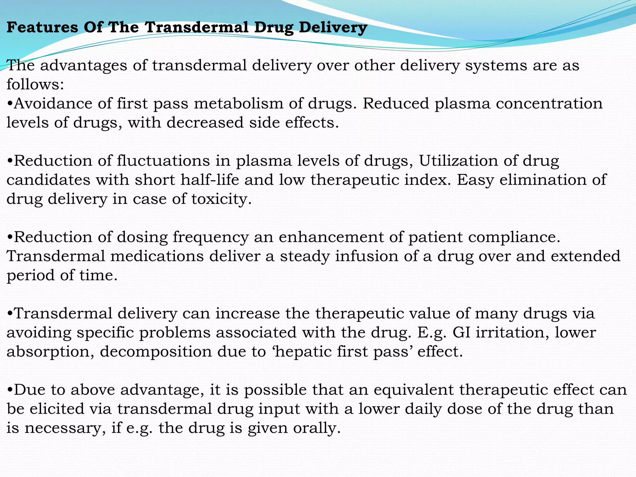 TRANSDERMAL DRUG DELIVERY | PPTX