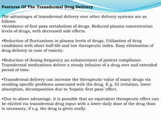TRANSDERMAL DRUG DELIVERY | PPTX
