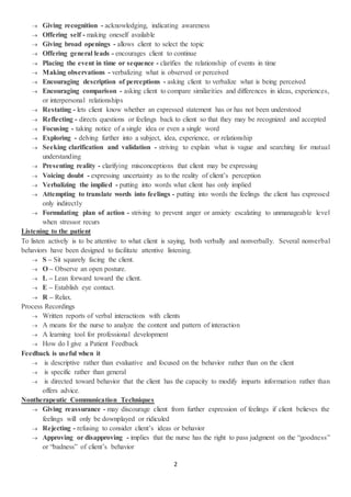 Therapeutic communication | PDF