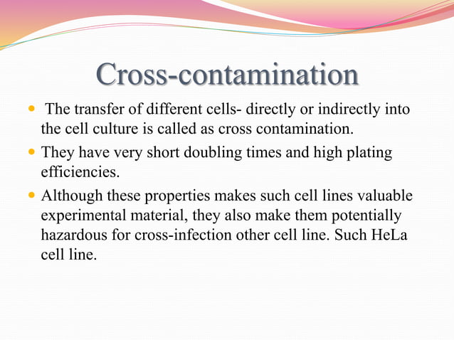 Contamination in Cultured Cells | PPTX