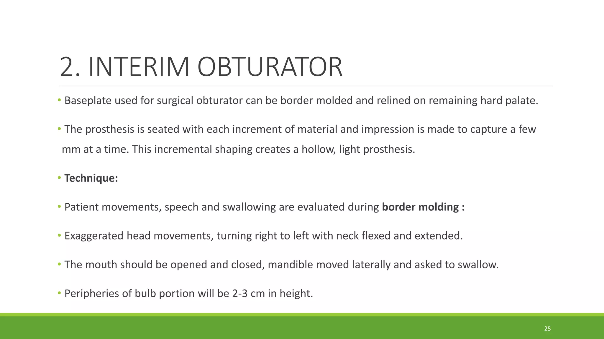 Management of acquired maxillectomy defects with obturators | PPTX