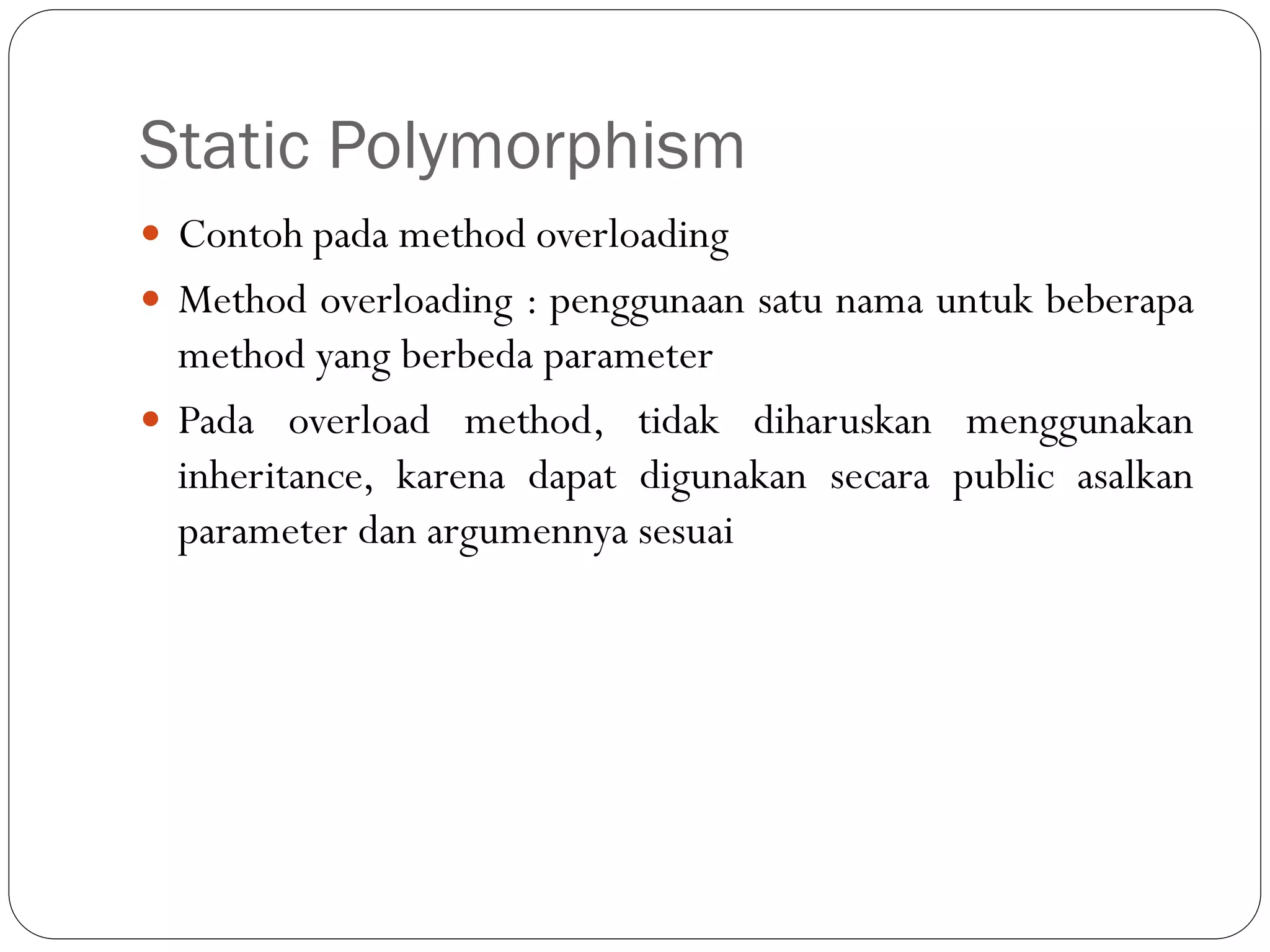 12. tambahan polymorphisme | PPT