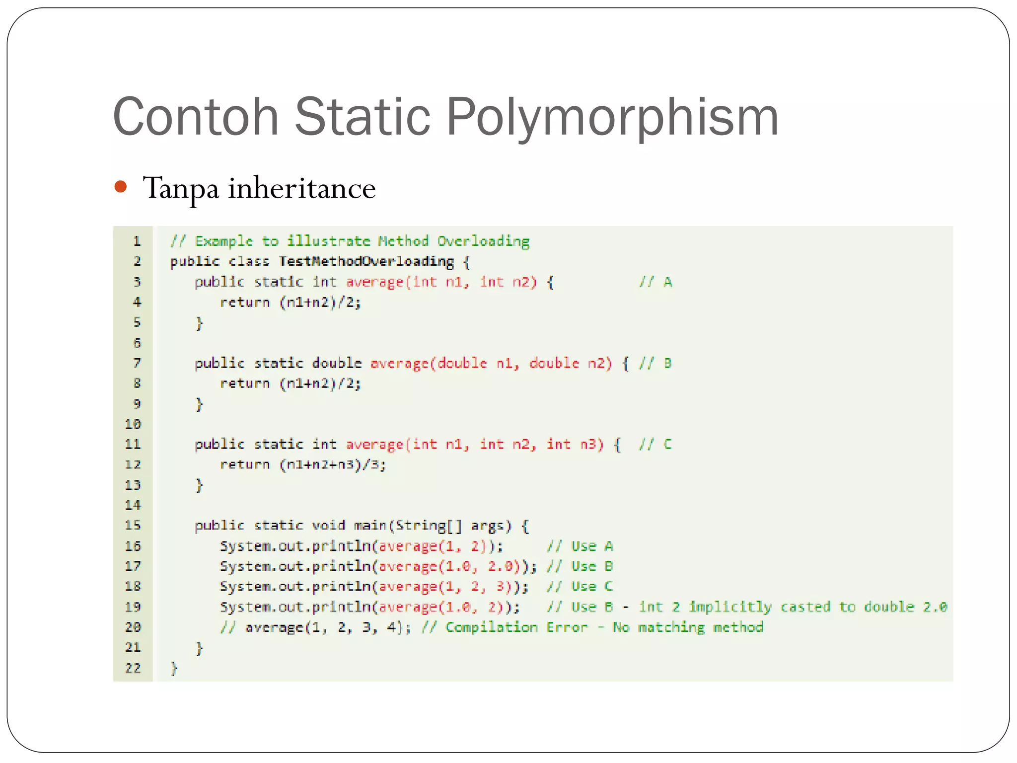 12. tambahan polymorphisme | PPT