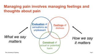 The importance of communication in pain management | PPTX