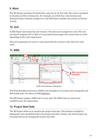 MS Project Terminology -Top 20 terms everyone must know | PDF