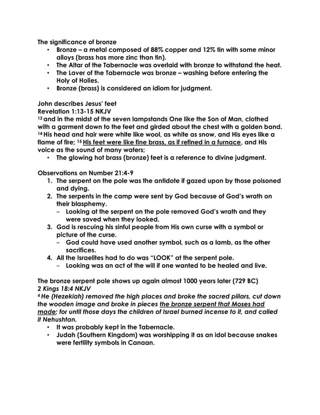 12-22-19, Numbers 21;4-9 and John 3;1-17, God Saves | PDF