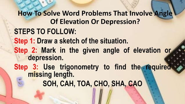 12. Angle of Elevation & Depression.pptx | Geography | Science