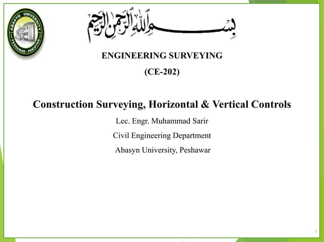12.1. Horizontal and vertical control (1).pptx | Civil Engineering ...