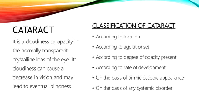 12. Cataract.pptx | Eye and Vision Conditions | Diseases and Conditions