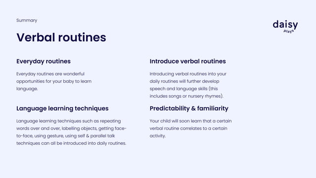 12. Verbal Routines | PDF