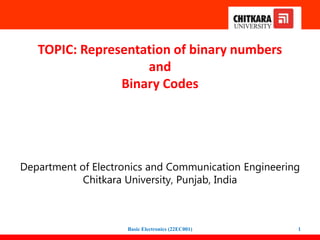 12.Representation of signed binary numbers. Binary codes - BCD code, Gray code, Excess-3 code..pptx