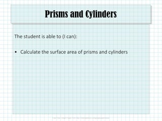 12.2 Surface Area of Prisms and Cylinders | PPT