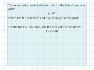 12.2 Surface Area of Prisms and Cylinders | PPT
