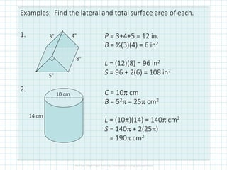 12.2 Surface Area of Prisms and Cylinders | PDF