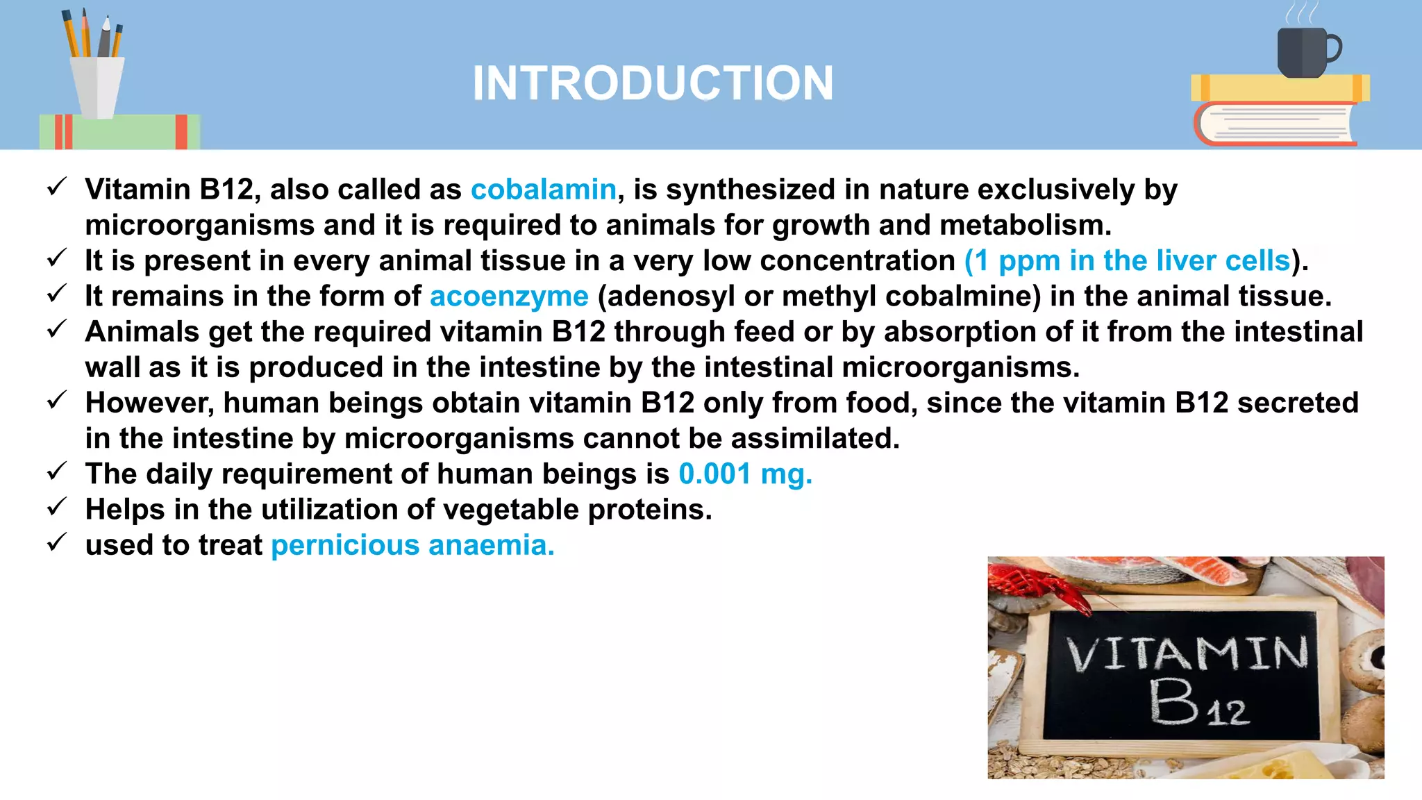 Production of vitamin B12 | PPTX
