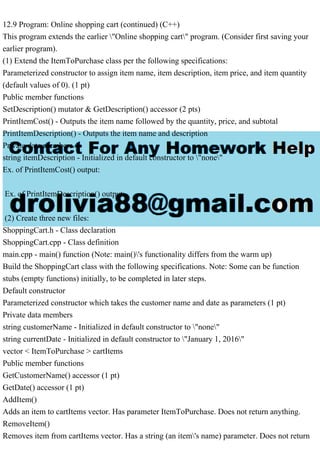 12.9 Program Online shopping cart (continued) (C++)This program e.pdf