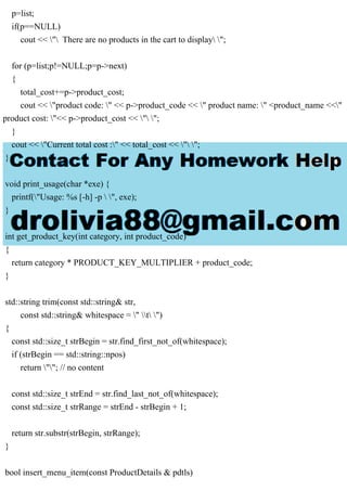 12.9 Program Online shopping cart (continued) (C++)This program e.pdf