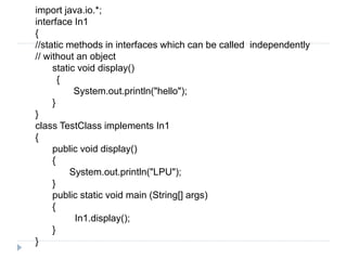 12.2 Abstract class and Interface.ppt | Programming Languages | Computing