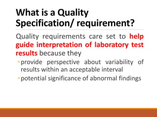 Total Allowable Error (TEa).pptx | Medical Tests | Medical Health
