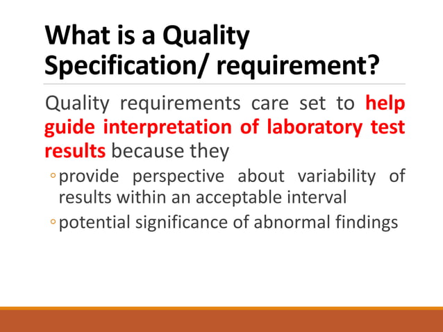 Total Allowable Error (TEa).pptx | Medical Tests | Medical Health