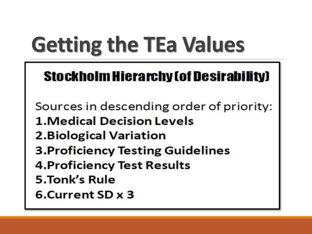 Total Allowable Error (TEa).pptx | Medical Tests | Medical Health