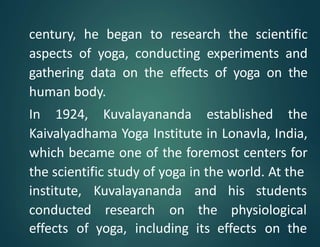 Swami Kuvalayananda life history | PPTX