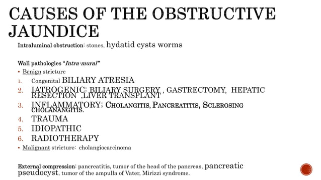 Obstructive jaundice in surgery By Doctor | PPTX | Digestive Disorders ...