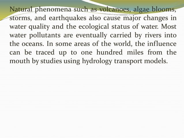 pollution of water and water source, water quality | PPT