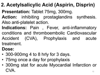 Pharmacology topic, Unit four of the drugs known as analgesic ...