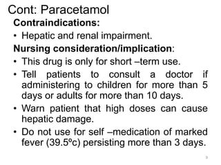 Pharmacology topic, Unit four of the drugs known as analgesic ...