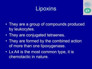 EICOSONOIDS METABOLISM FOR MBBS, LAB. MED.BDS.pptx