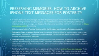 Preserving Memories: How to Archive iPhone Text Messages for Posterity ...