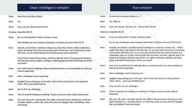 Research 101: Transcription of Interviews | PDF