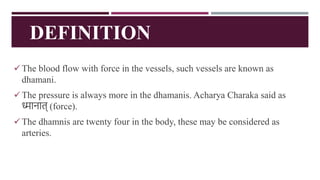 Dhamani sharira OF SHAREERA RACHANA BY DR AJITH KUMAR | PPTX