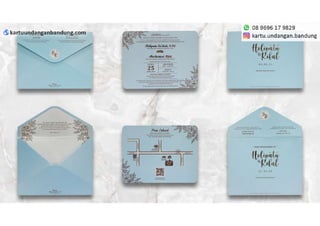 Kartu Undangan Softcover + Amplop Baby Blue Aesthetic Floral | PDF
